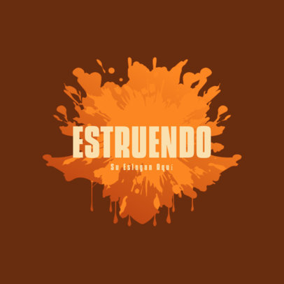Placeit - Abstract Logo Template with a Bursting Stain Graphic