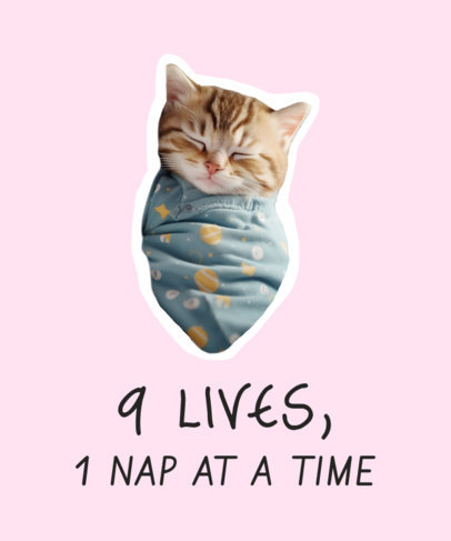 Placeit - Meme T-Shirt Design Template Featuring an Angel Kitty and a ...