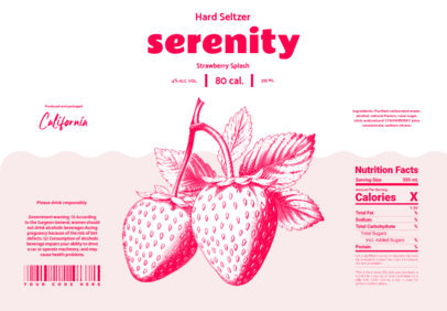 Placeit - Hard Seltzer Label Design Maker Featuring Cherry Graphics ...