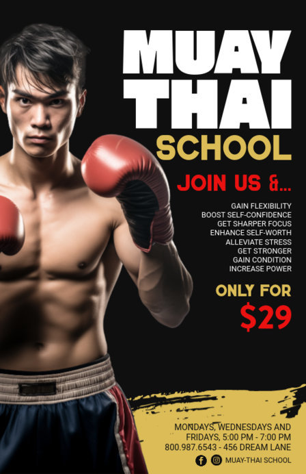 Placeit - Flyer Design Template Featuring an AI-Created Wrester for a ...