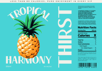 Placeit - Hard Seltzer Label Design Generator Featuring AI-Created Peaches