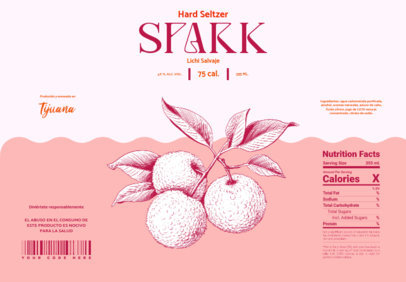 Placeit - Hard Seltzer Label Design Maker Featuring Cherry Graphics ...