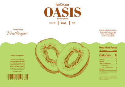 Placeit - Peach-Flavored Hard Seltzer Label Design Template with AI ...