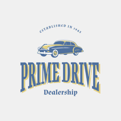 Placeit - Classic Car Dealership Logo Template Featuring a Retro ...