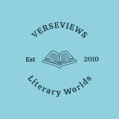 Placeit - Logo Maker Featuring an Open Book Graphic and a Quote for a ...