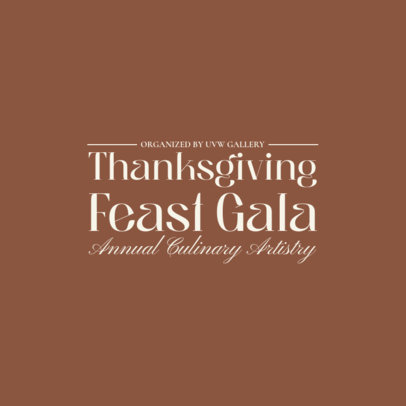Placeit - Event-Themed Logo Generator for a Thanksgiving Gala Night