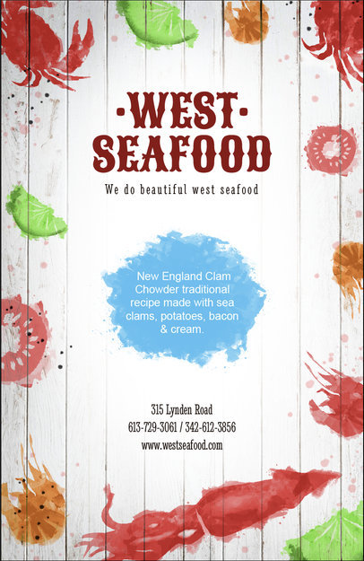 Placeit - Flyer Maker for Seafood Restaurants with Clam Images