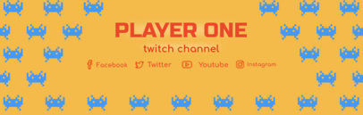 Placeit - Old School Video Game Twitch Banner Template