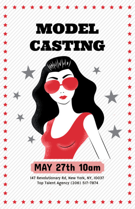 Placeit - Model Casting Flyer Maker
