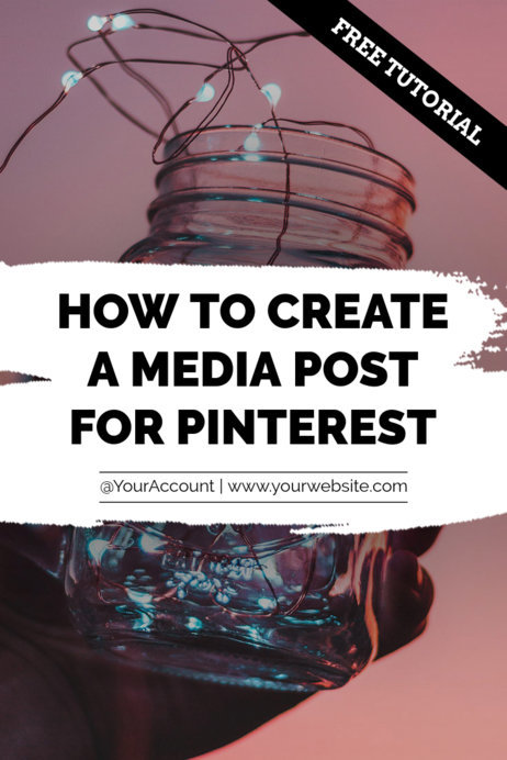 Placeit - Social Media Tutorial Pinterest Post Maker