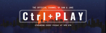 Placeit - Space Banner Design Template for a Twitch Channel