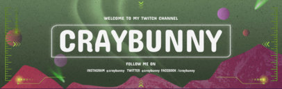 Placeit - Space Banner Design Template for a Twitch Channel