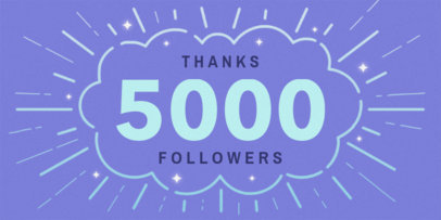 Placeit - Twitter Post Template for a Followers Milestone Celebration