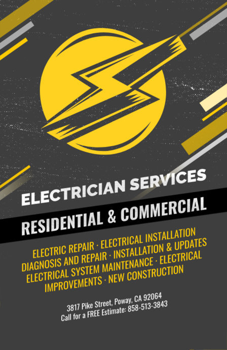 Placeit - Electrician Flyer Template