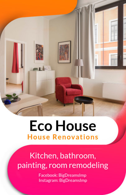 Placeit - Creative Home Remodeling Flyer Template