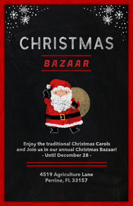 Placeit - Holiday Flyer Template for a Christmas Bazaar