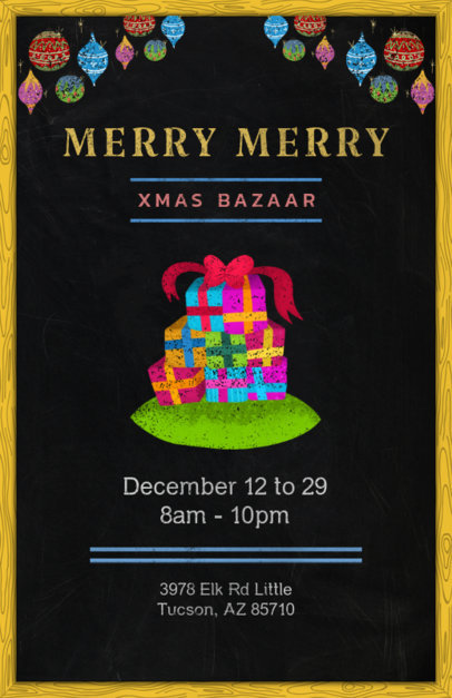 Placeit - Minimalist Christmas Bazaar Flyer