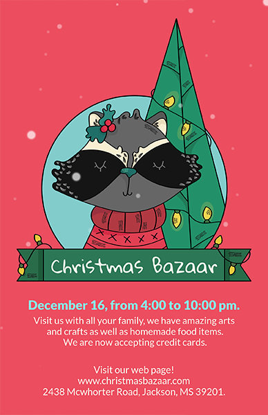 Placeit - Christmas Flyer Template for a Christmas Bazaar