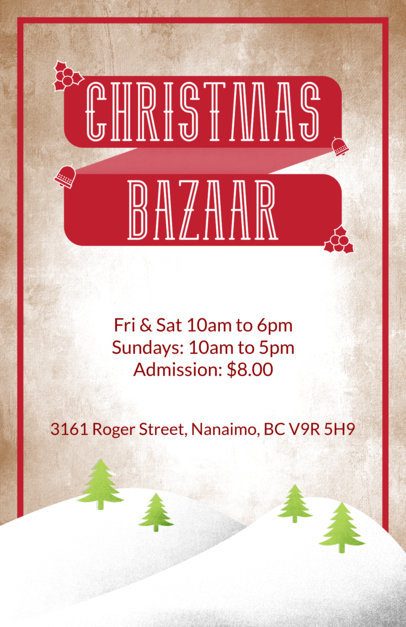 Placeit - Christmas Bazaar Flyer Design Template with a Christmas ...