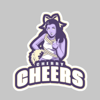 Placeit - Cheerleader Logo Generator with a Cheerleading Megaphone Clipart