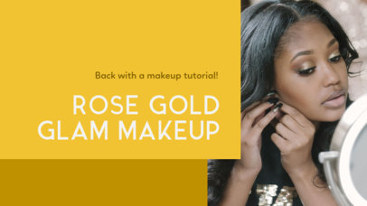 Placeit - YouTube Thumbnail Template for a Makeup and Beauty Trends Vlog