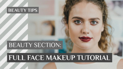 Placeit - YouTube Thumbnail Maker for a Retro Makeup Tutorial