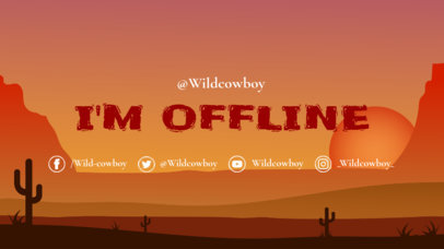 Placeit - Minimalist Twitch Offline Banner Design Template