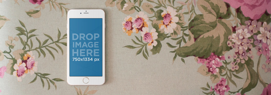 Placeit - iPhone Mockup of an iPhone Lying on Top of a Table