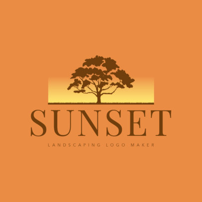 Placeit - Landscaping Logo Maker with an Abstract Illustration