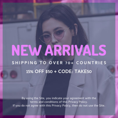 Placeit - Colorful Coupon Design Maker for a Clothing Brand Sale