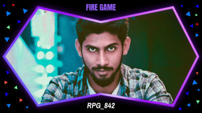 Placeit - OBS Webcam Frame Overlay Template with Modern Neon Frame