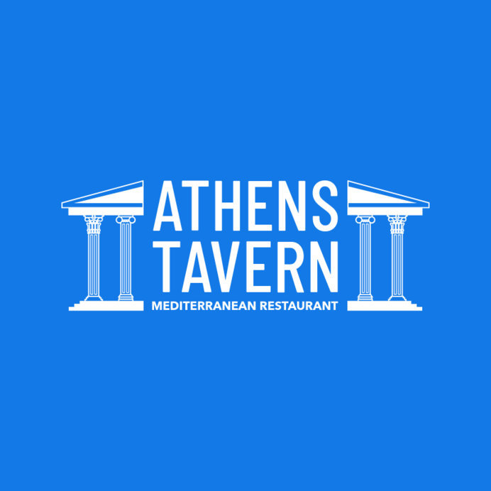 Placeit - Mediterranean Restaurant Logo Template with a Greek Clipart