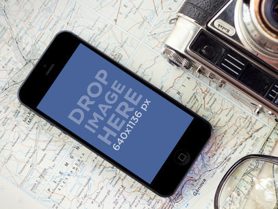 Placeit - iPhone Mockup Featuring a Travel Setting