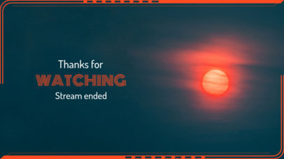 Placeit - Twitch Overlay Maker for a Stream Ended Screen with Neon Lines