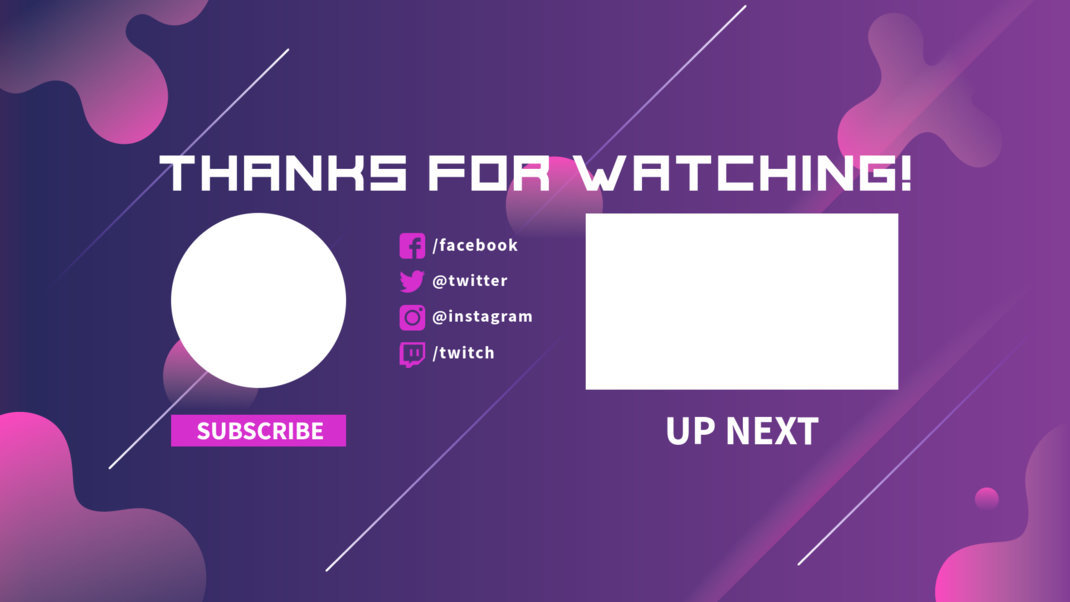 Placeit - YouTube End Card Maker with a Cool Color Spots Design