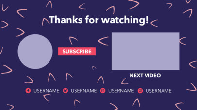 Placeit - YouTube End Card Maker with a Cool Background Design