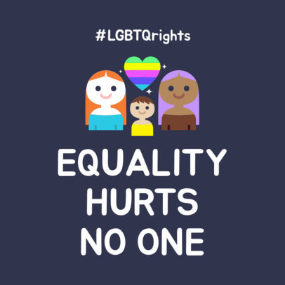 Placeit - LGBT Instagram Post Design Generator to Celebrate Pride Month