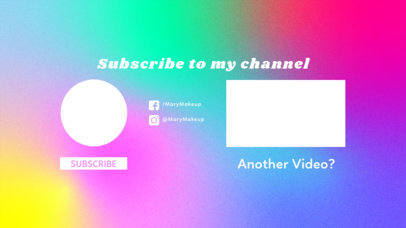 Placeit - YouTube End Card Maker with a Cool Color Spots Design