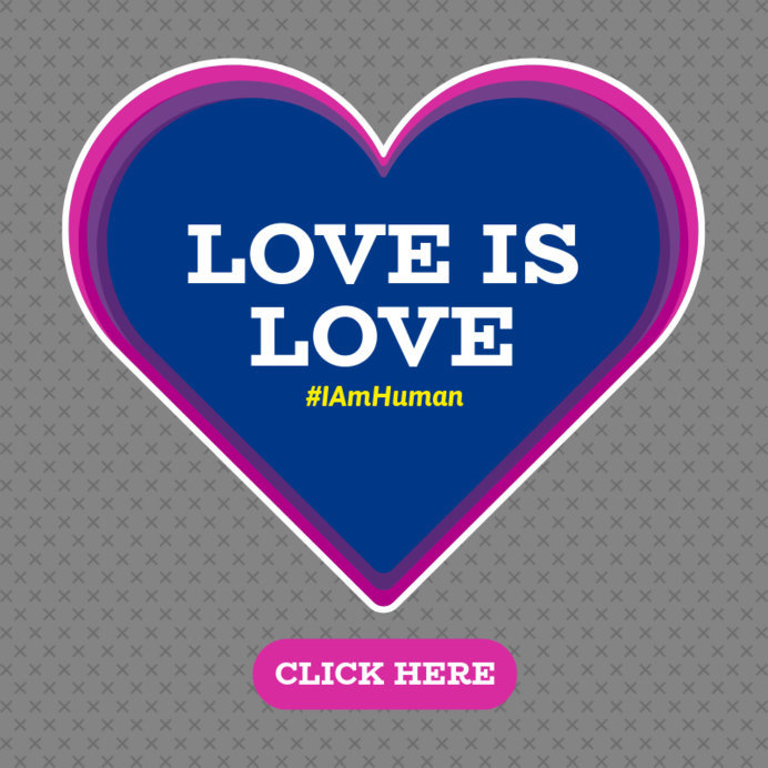 Placeit - Love Is Love Ad Banner Template with a Heart Clipart