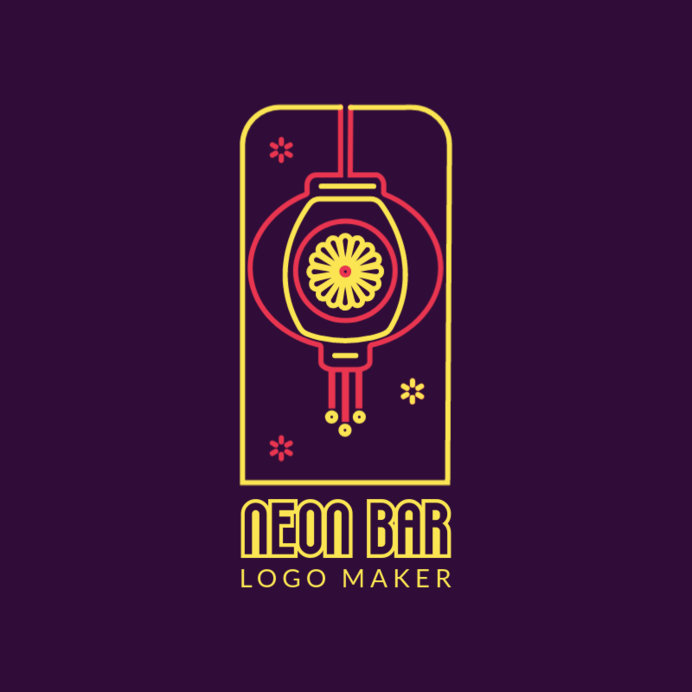 Placeit - Neon Bar Logo Design Template