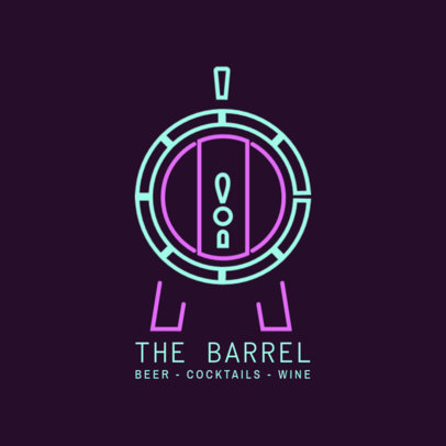 Placeit - Retro Neon Logo Maker for an 80s-Themed Bar