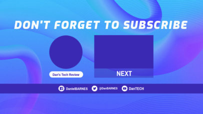 Placeit - YouTube End Screen Maker with Soft Colors