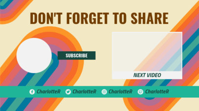 Placeit - Colorful YouTube End Card Design Template
