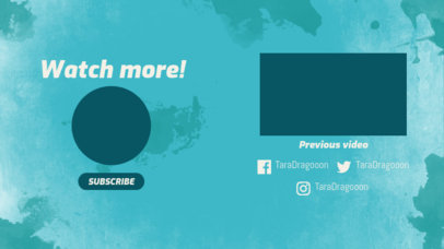 Placeit - YouTube End Card Template for Vloggers and Channels
