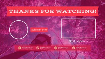 Placeit - Fantastic YouTube End Screen Design Template