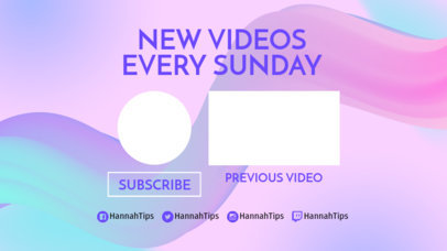 Placeit - Youtube End Card Template with a Minimalistic Design