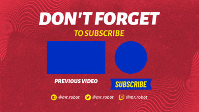 Placeit - YouTube End Screen Template with an Invitation to Subscribe