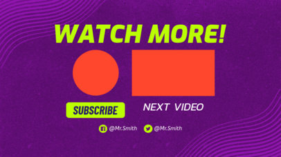Placeit - YouTube End Screen Template with an Invitation to Subscribe
