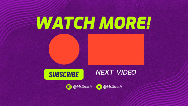Placeit - Vibrant YouTube End Card Design Template