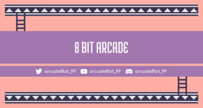 Placeit - Twitch Banner Maker with 8-Bit Patterns and Retro Design